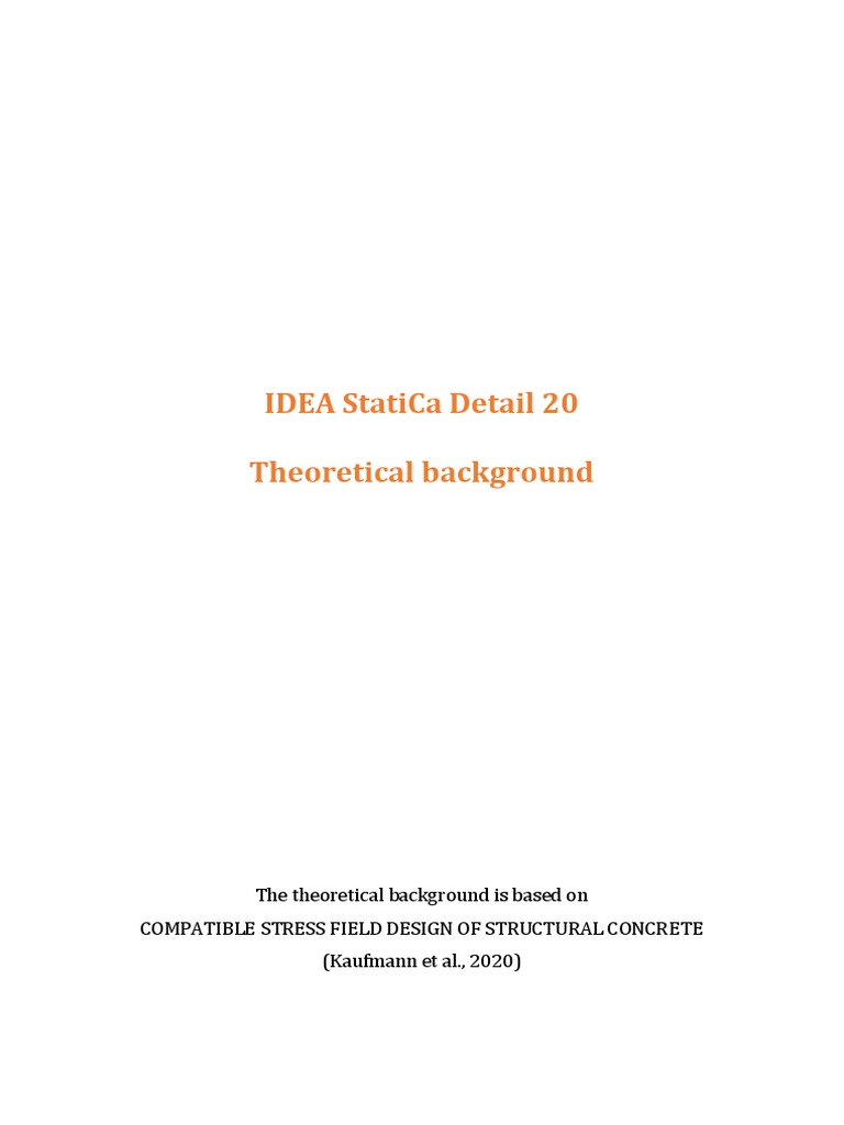 The Compatible Stress Field Method - IDEA StatiCa Detail 20 (Theoretical Background) | PDF ...