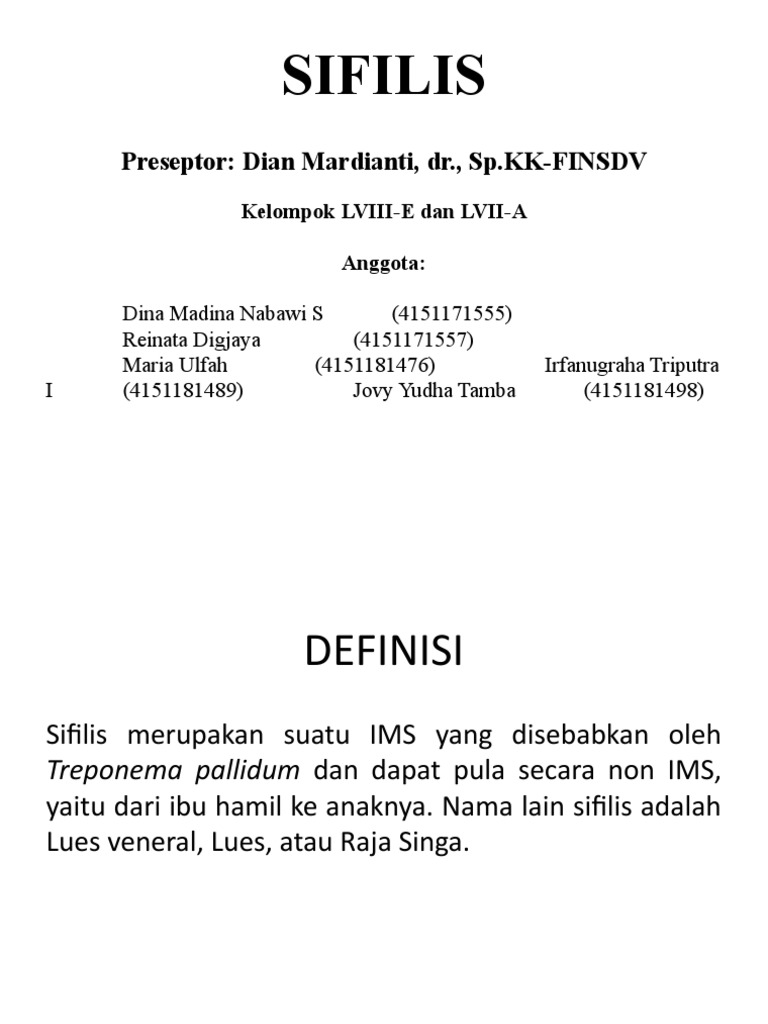 SIFILIS | PDF