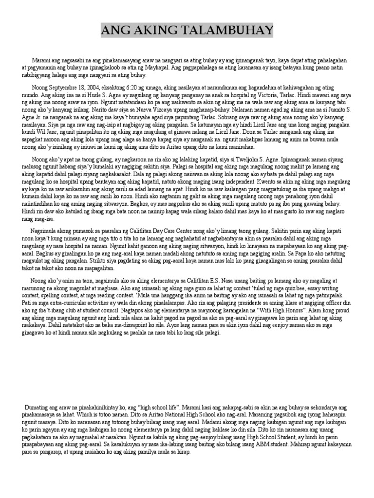 Ang Aking Talambuhay | PDF