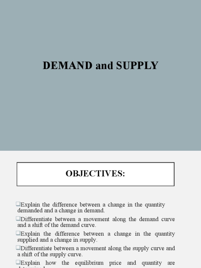 Unit 4 - Demand and Supply | PDF | Economic Equilibrium | Demand