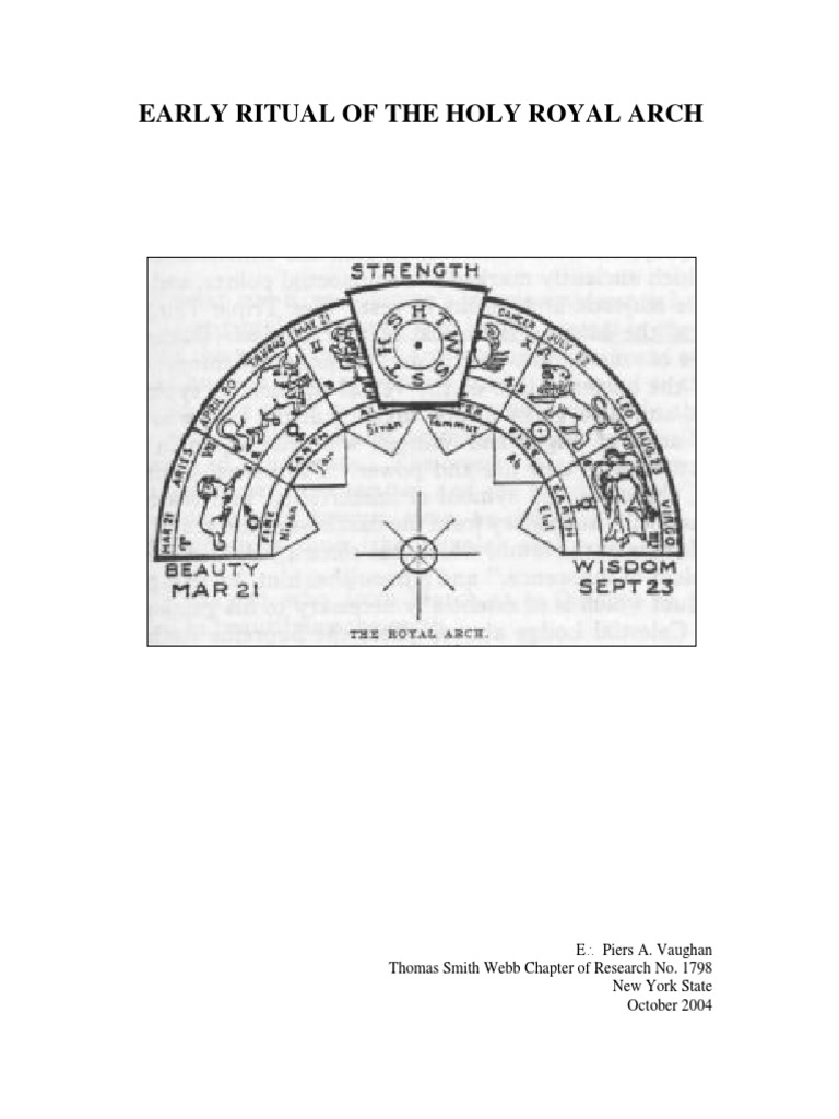 Early Royal Arch Ritual Paper | PDF | Freemasonry | Fraternities