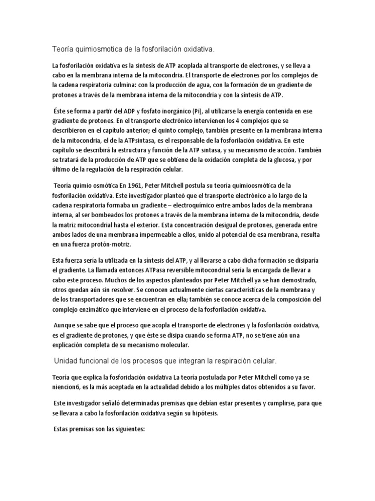 Morfo Expo | PDF | Trifosfato de adenosina | Cadena de transporte de electrones