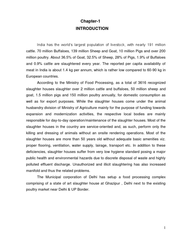Effluent Treatment Plant of MCD Slaughter House | PDF | Sewage ...