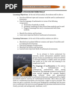 MMW Module 2 - MATHEMATICAL LANGUAGE AND SYMBOLS | PDF | Set (Mathematics) | Logic