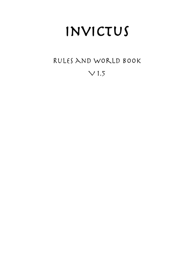 Invictus: LARP Core Rules & Philosophy | PDF | Feeling