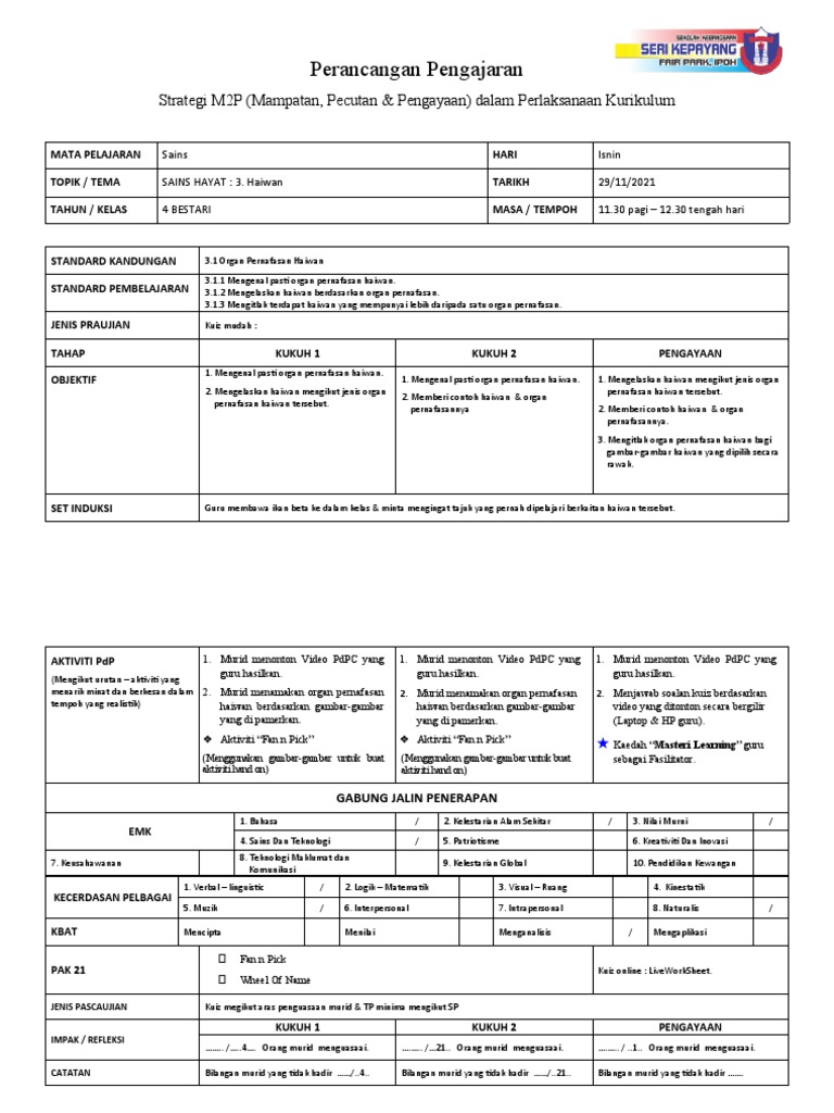 RPH Cup Muzik Tahun 1 | PDF