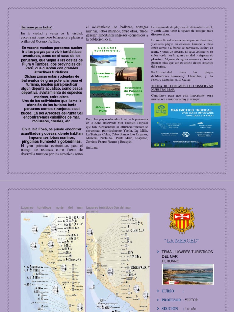 Triptico Mar | PDF | Mar | Perú
