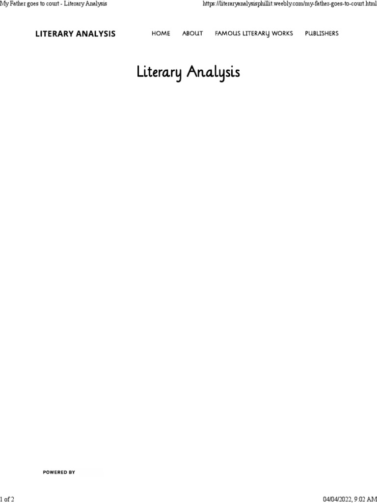 Literary Analysis | PDF