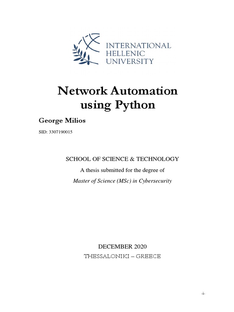 Network Automation Using Python (Final) | PDF | Representational State Transfer | Computer Network
