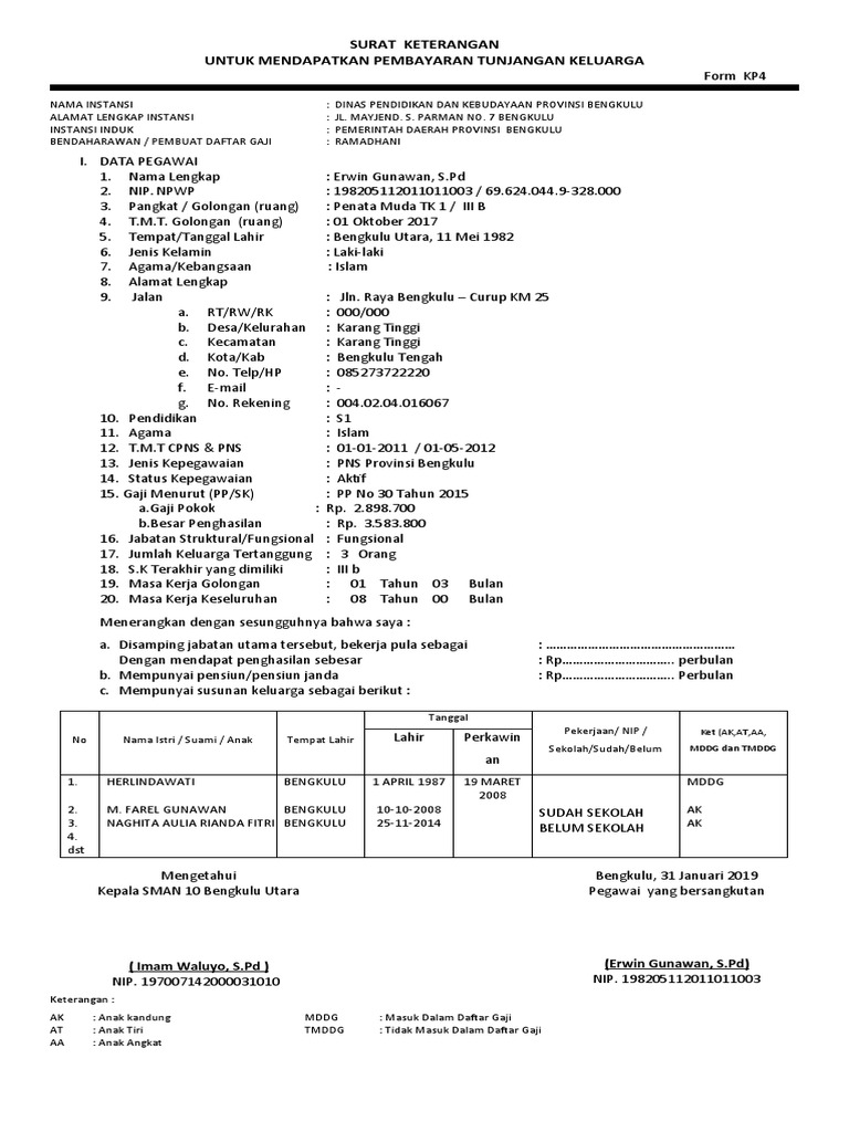 Blanko kp4 Erwin Gunawan | PDF