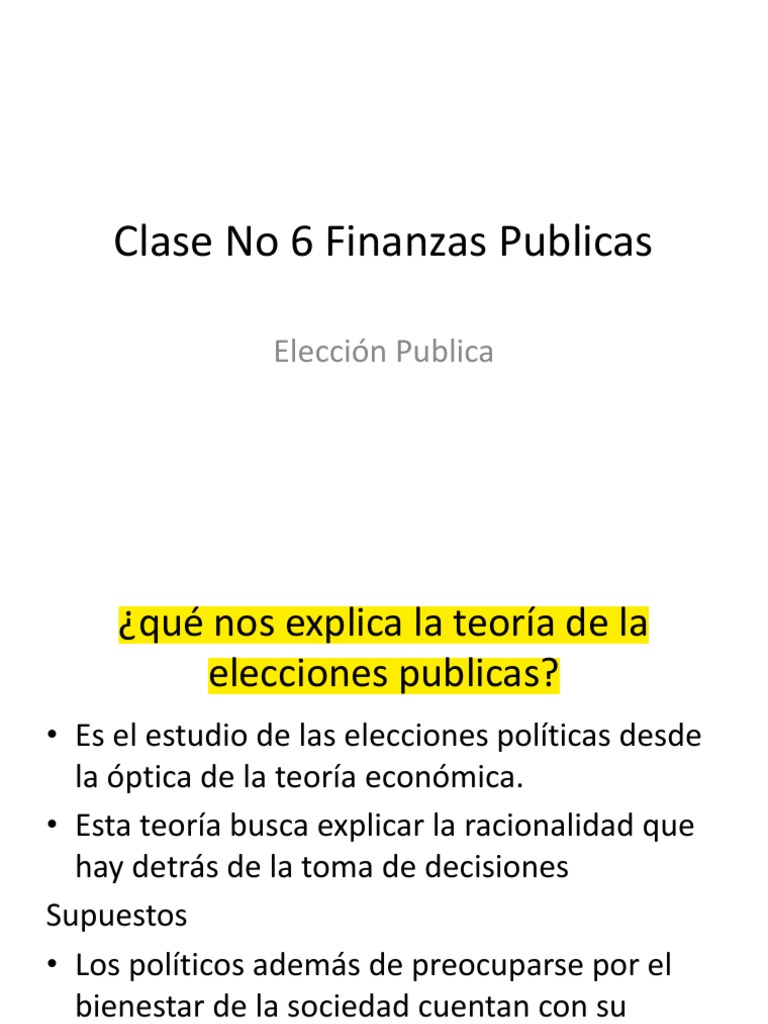 Comprendiendo los conceptos básicos de la Teoría de la Elección Pública ...