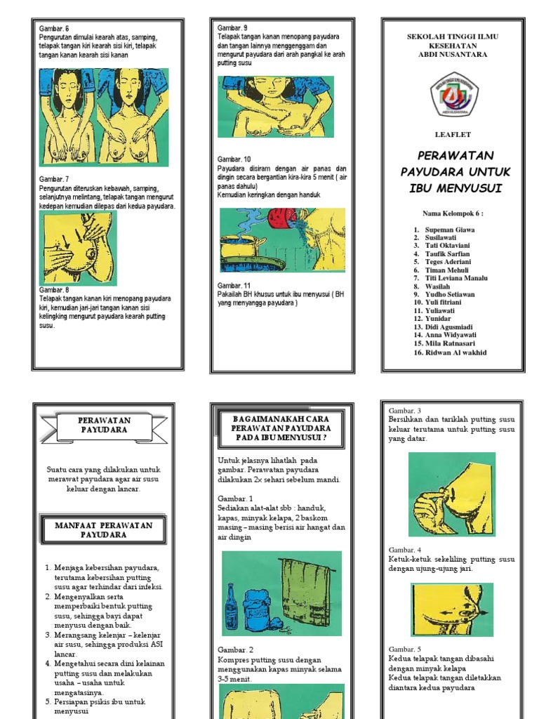 Leaflet Breast Care Ibu Menyusui | PDF