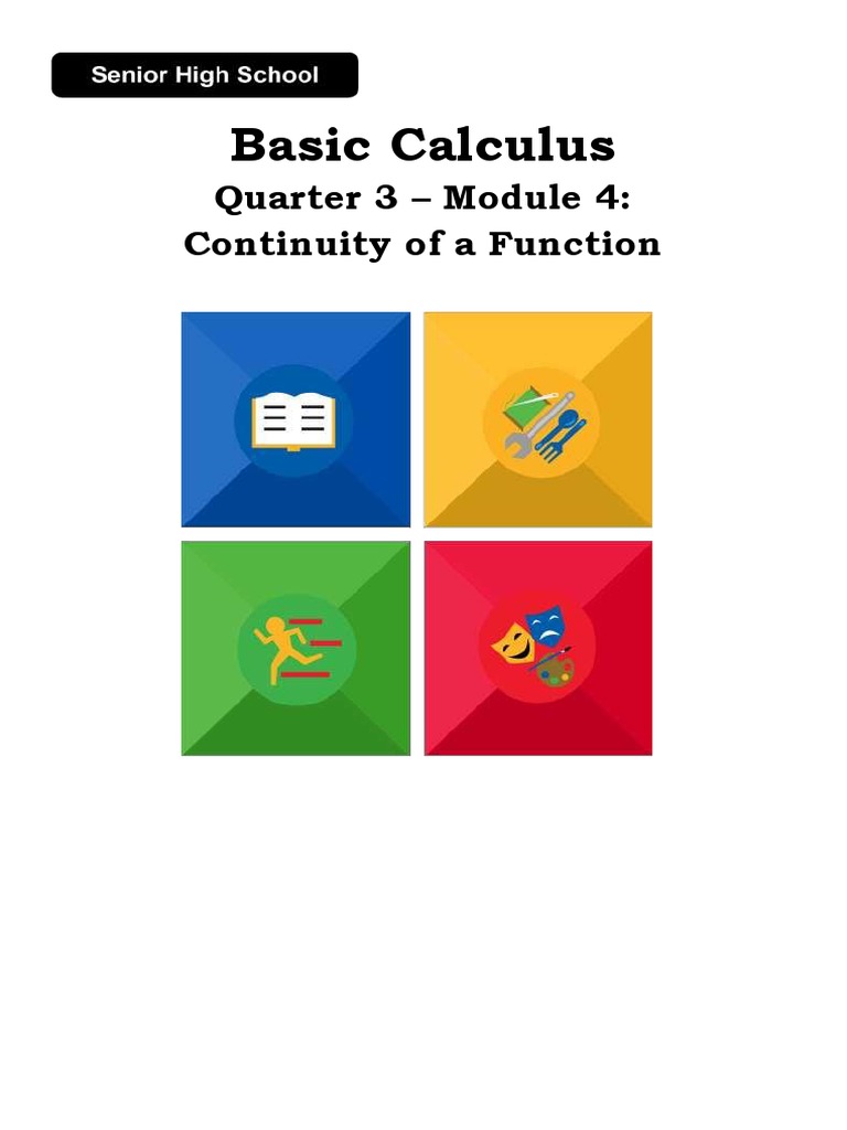 Basic Calculus: Quarter 3 - Module 4: Continuity of A Function | PDF ...