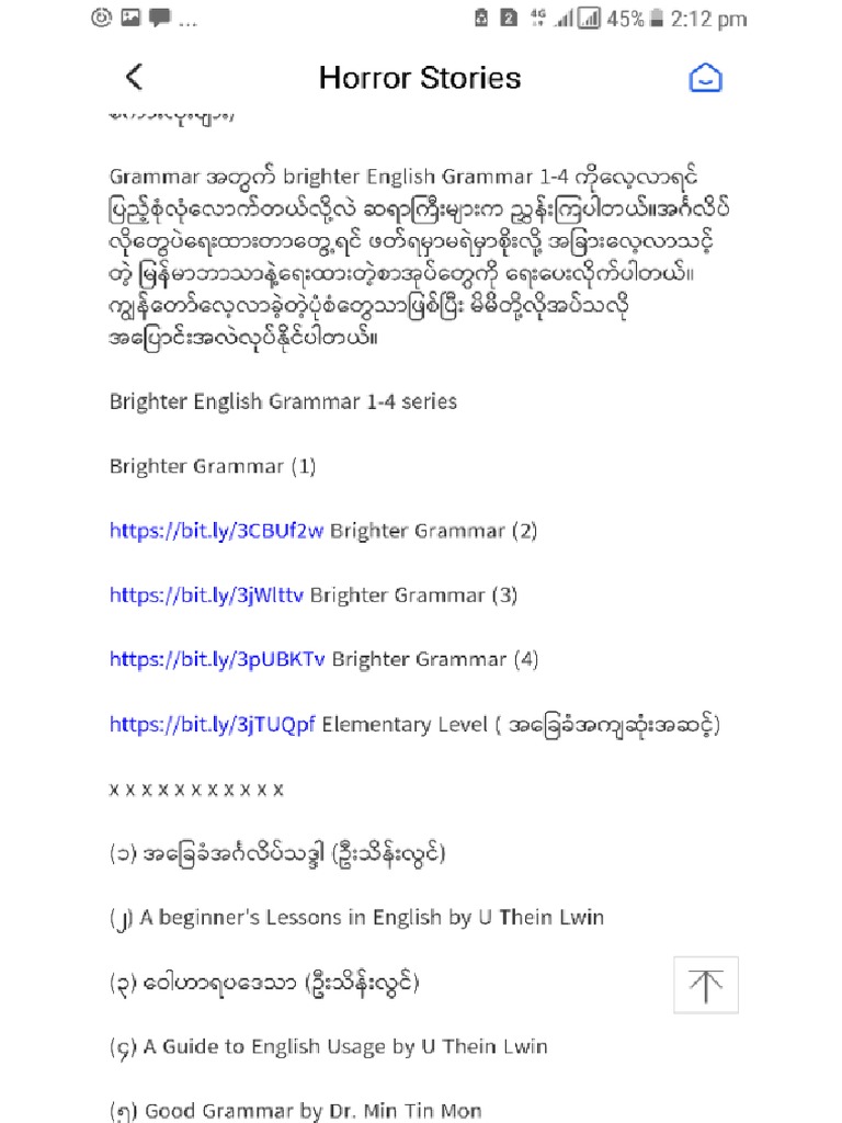 U Ko Htay Win E - Grammar | PDF