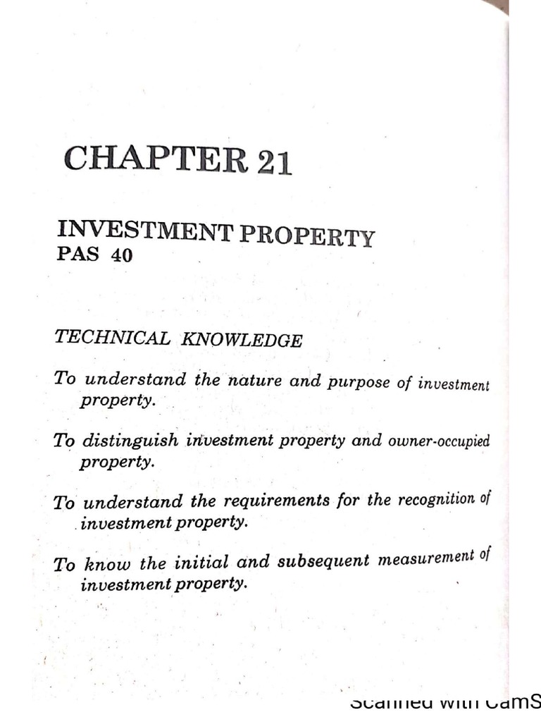 Chapter 21 - Investment Property - PAS 40 - Compressed | PDF