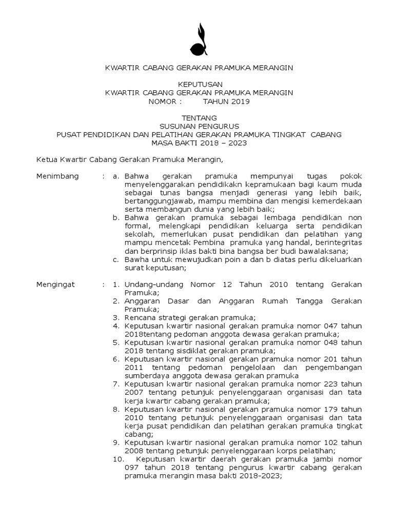 07 SK Pusdiklatcab | PDF | Karier & Perkembangan