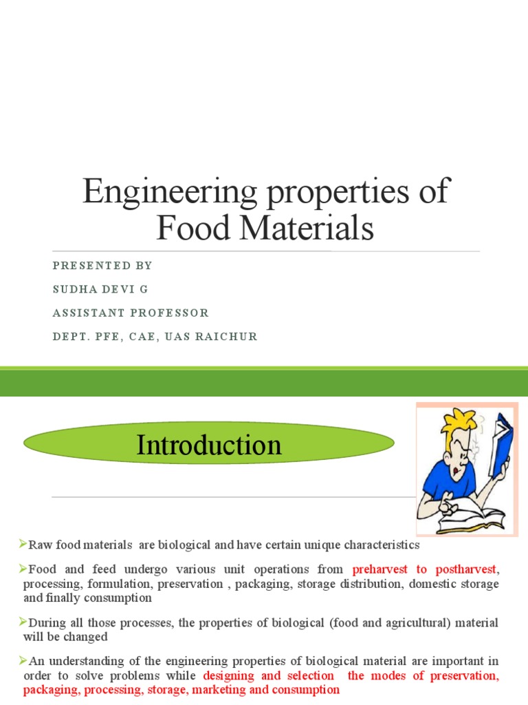 Engineering Properties of Food Materials | PDF | Foods | Medical Imaging