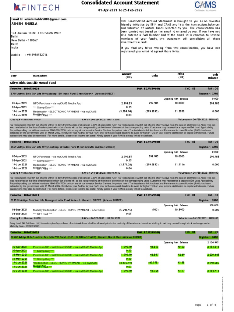 ELSS Mutual Fund Investment | PDF | Mutual Funds | Valuation (Finance)