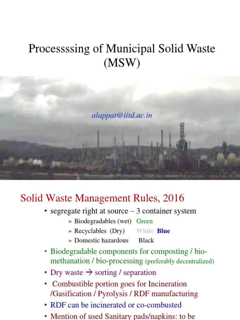 3 MSW Processing 1644520108351 | PDF | Compost | Anaerobic Digestion