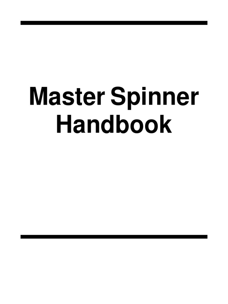 Master Spinner Student Handbook | PDF | Spinning (Textiles) | Citation