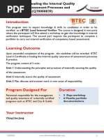 BTEC Lead Internal Verifier Guide 2023 | PDF | Authentication | Standardization