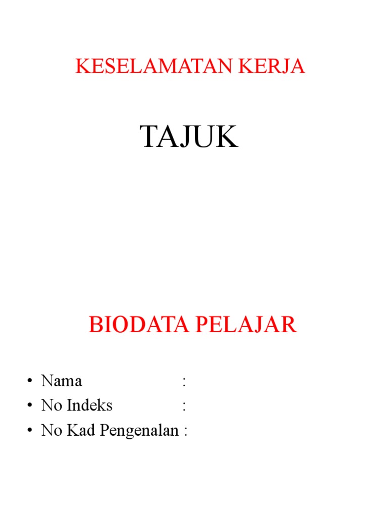 Keselamatan Kerja Pdf