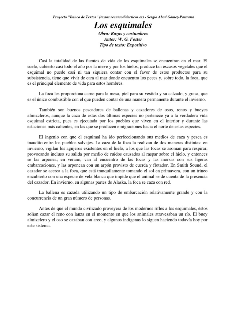 Los Esquimales | PDF | esquimal | Caza