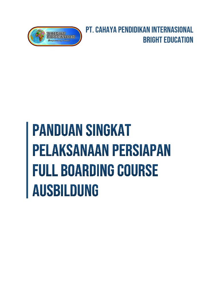 00-03-2-Panduan Pelaksanaan Program Full Boarding Course Ausbildung | PDF