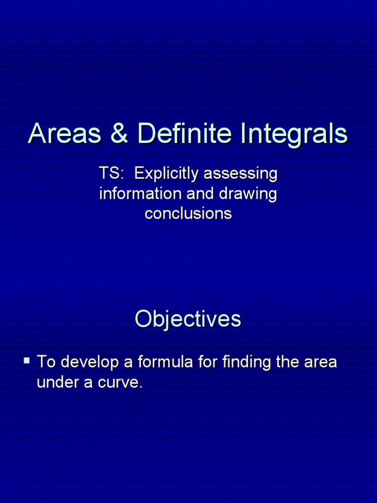 Areas and Definite Integrals | PDF | Integral | Area