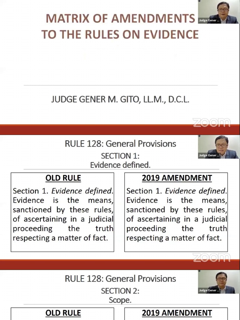 Judge Gito Lecture Slides | PDF | Evidence (Law) | Parol Evidence Rule