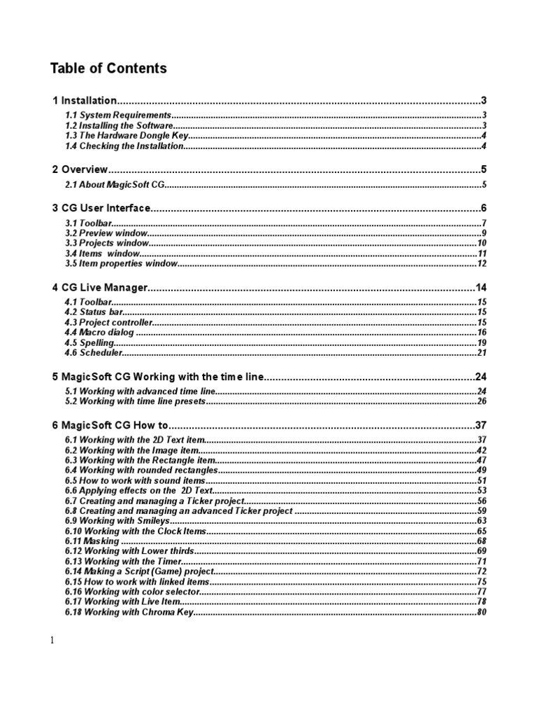 MagicSoft CG Installation Guide | PDF | Button (Computing) | Icon ...