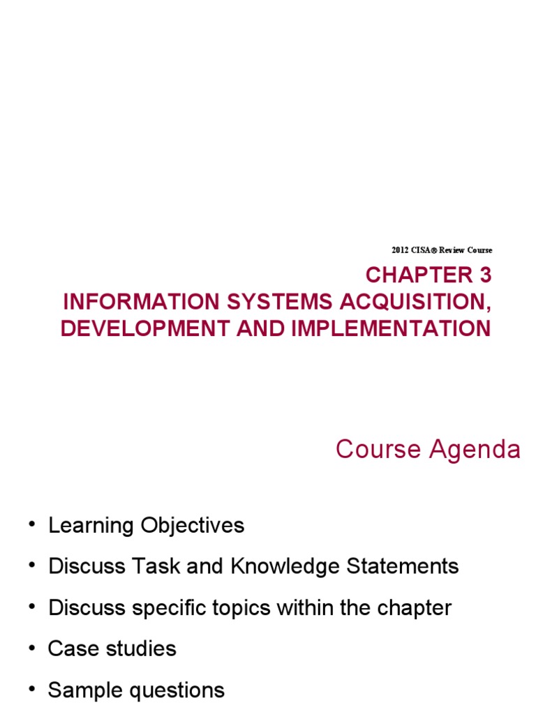 Information Systems Acquisition, Development and Implementation | PDF | Electronic Data ...