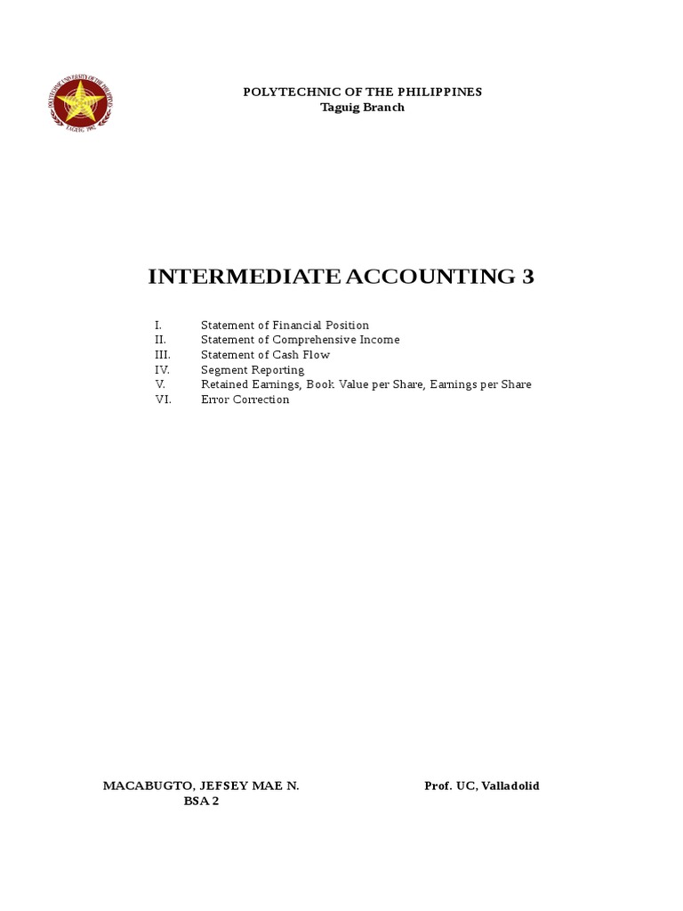 Intacc 3 Fs Problems | PDF | Retained Earnings | Expense