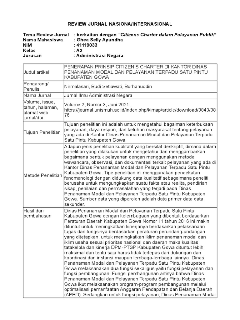 Tugas Review Jurnal 1 | PDF