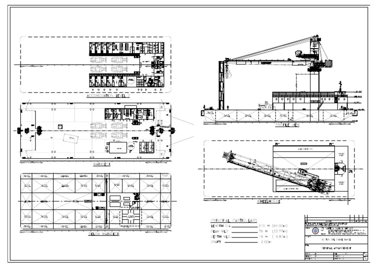 General Arrangement CRANE BARGE | PDF