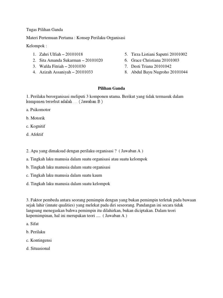 Kelompok Materi 1 - Tugas PO Materi Pembuatan Soal | PDF