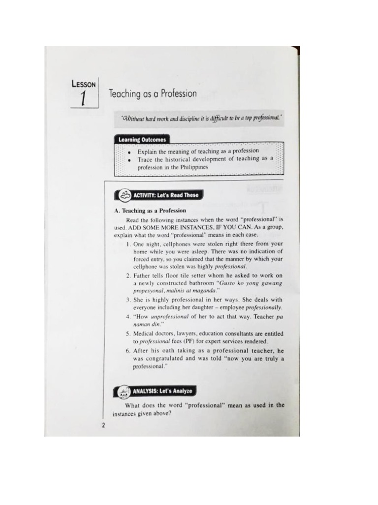 Teaching Profession Scanned Copies | PDF