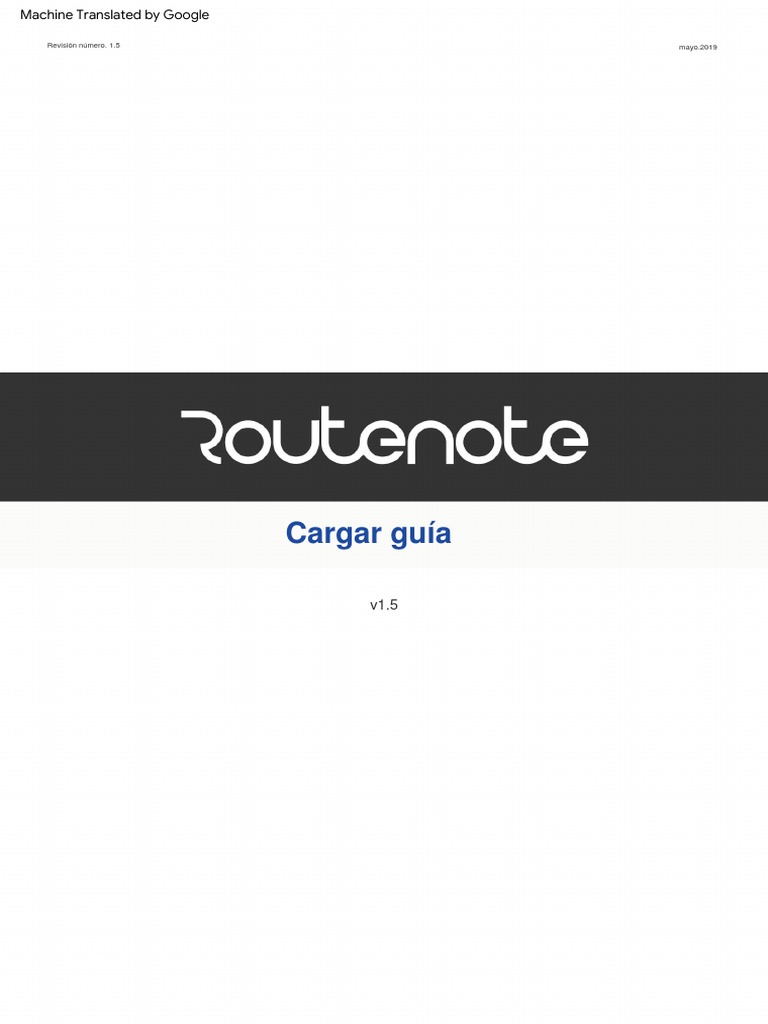 Routenote-Upload-Guide June 2019 | PDF | Yo sintoniza | Informática