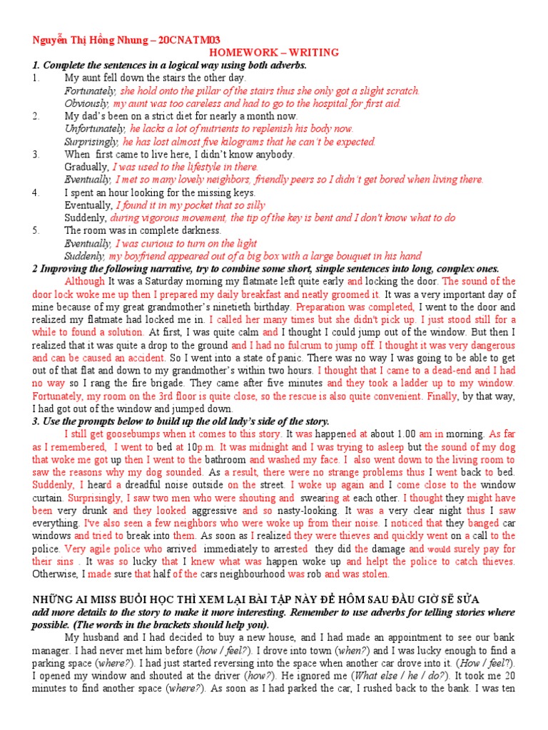 Fortunately, Obviously, Unfortunately, Surprisingly, Eventually | PDF ...