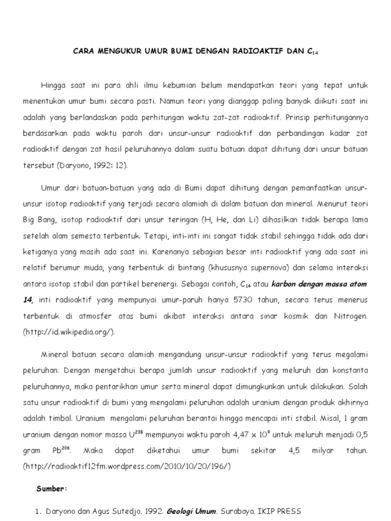 Metode Penentuan Umur Bumi | PDF