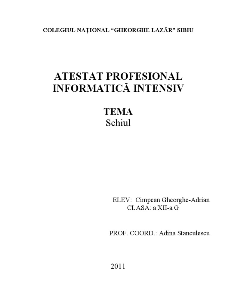 Documentatie Atestat | PDF