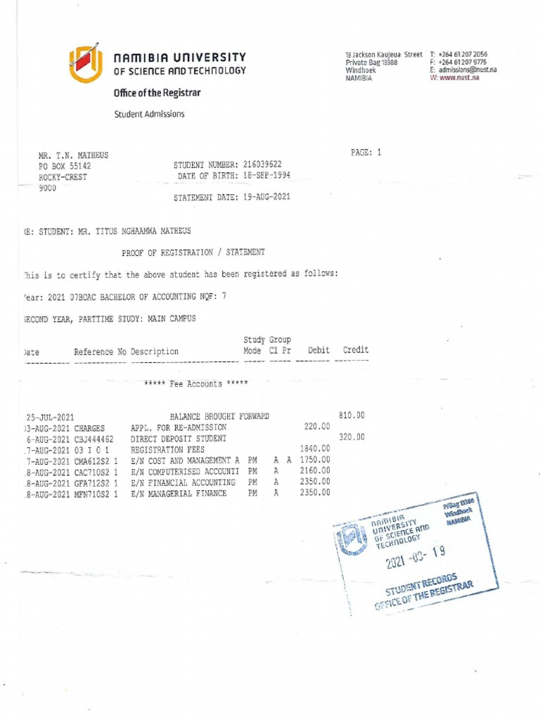 Registration Proof | PDF