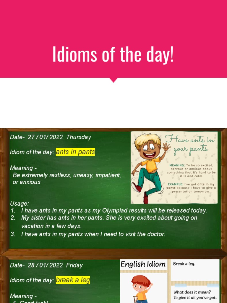 Idioms of The Day | PDF