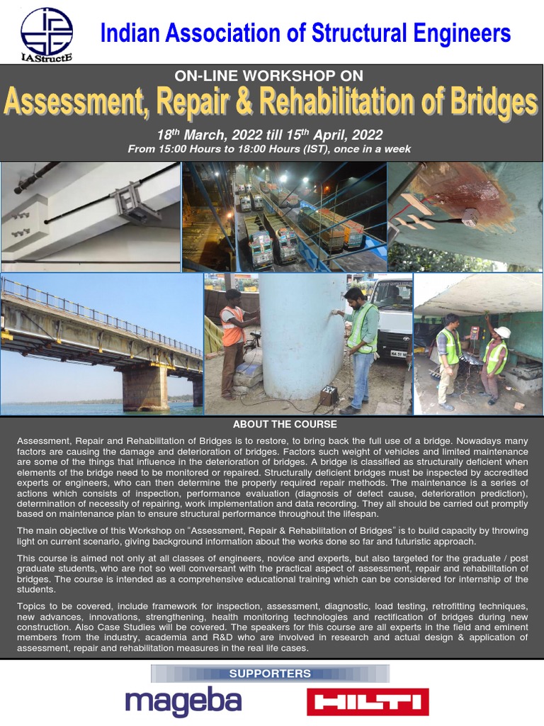 Flier-Workshop On Repair Rehabilitation of Bridges | PDF
