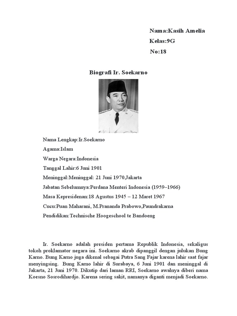 Biografi Ir. Soekarno | PDF