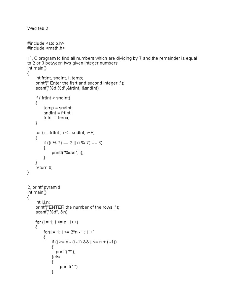 Wed Feb 2 | PDF | Teaching Methods & Materials