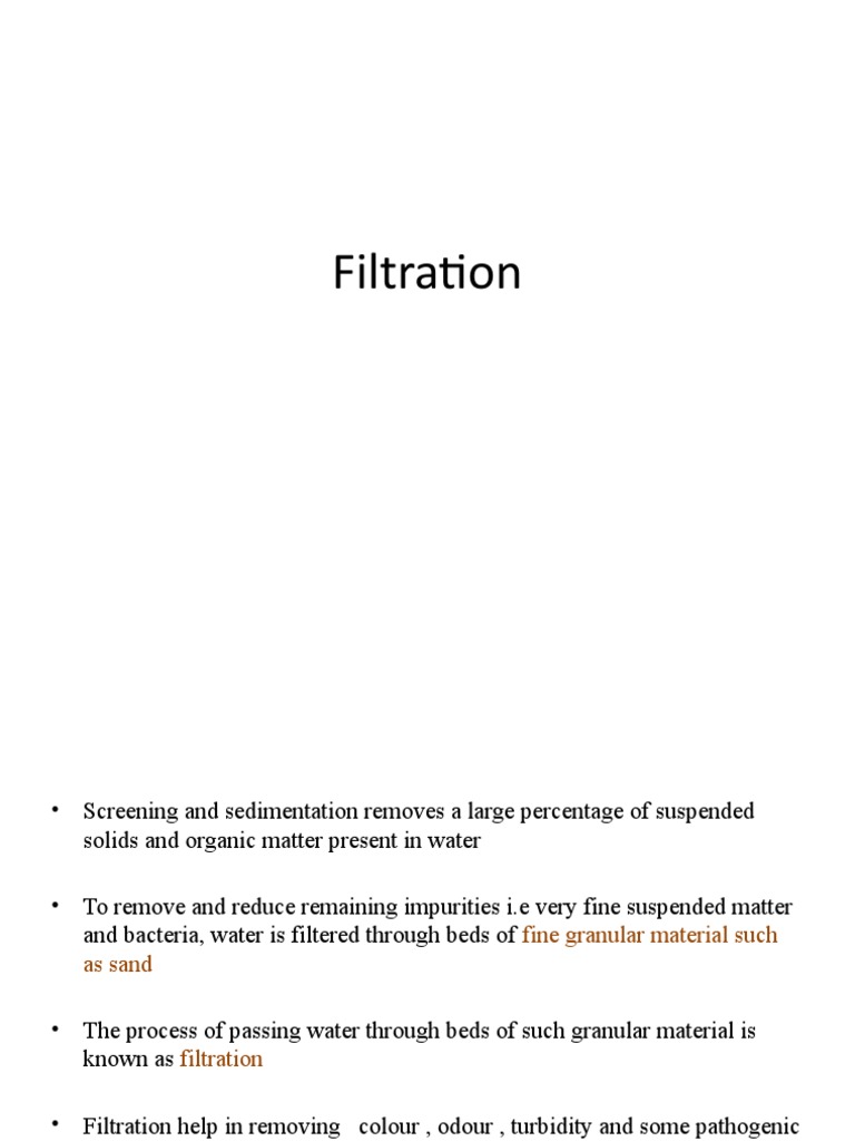 Filtration Processes: A Comparison of Slow Sand Filters and Rapid ...