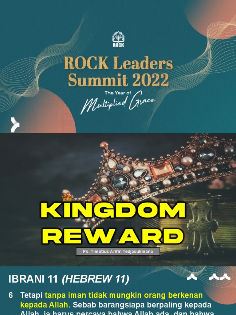 Ps. Timotius Arifin T. - Kingdom Reward | PDF