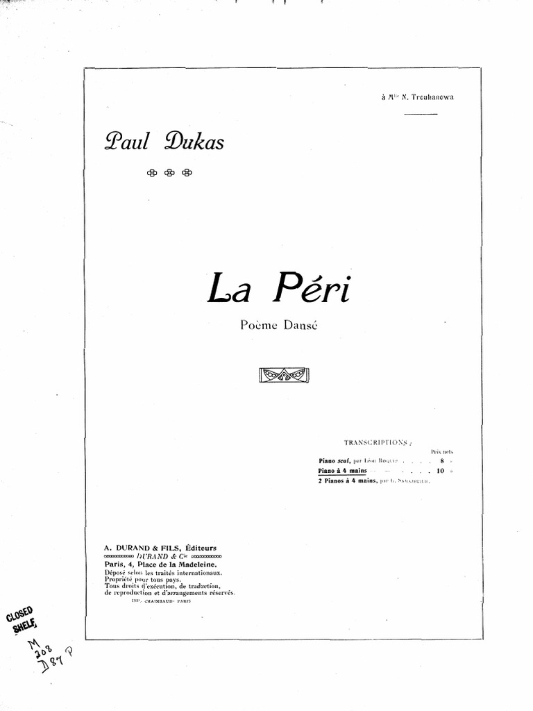 Dukas La Péri | PDF