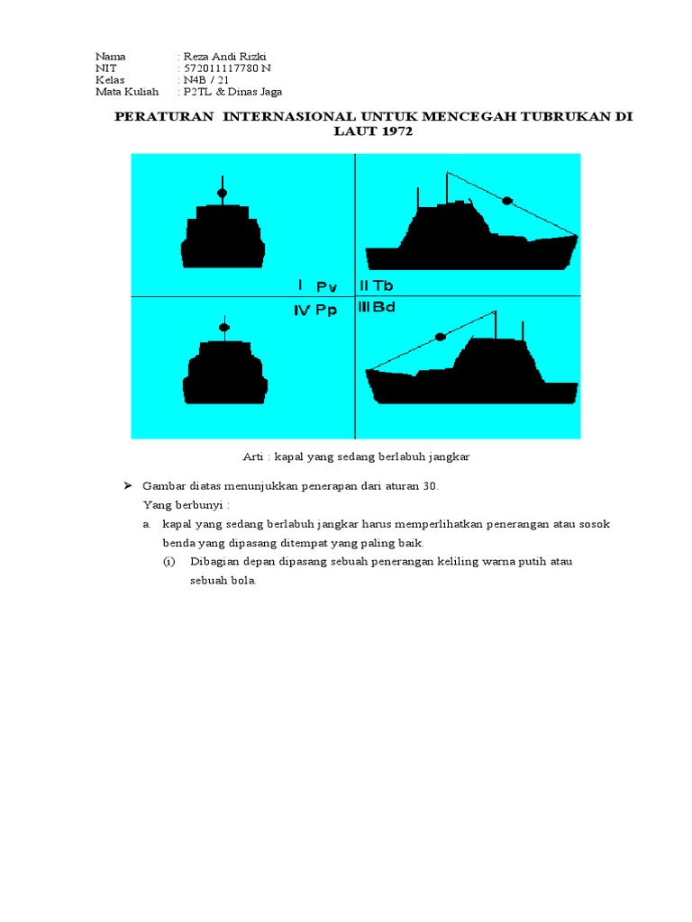 Aturan Lampu Navigasi Kapal P2TL | PDF